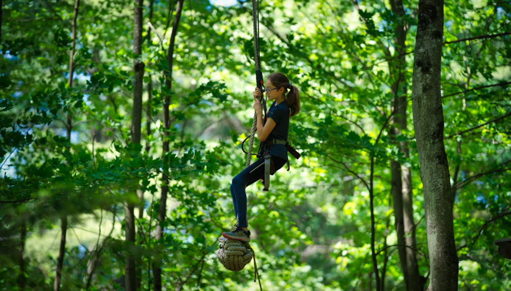 The aerial hebertism courses of the Parc du Domaine Vert Sheet